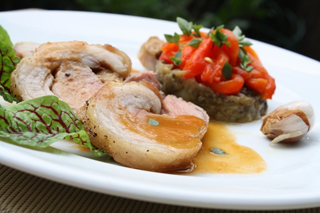 filet d'agneau farci au foie gras