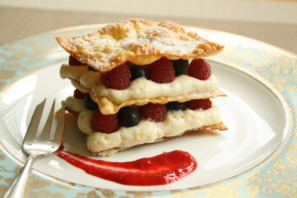 Lasagne aux Fruits Rouges et Crème Chiboust